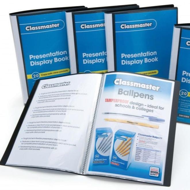 A4 Display Book with 20 Pockets, Black – Ironbridge GT
